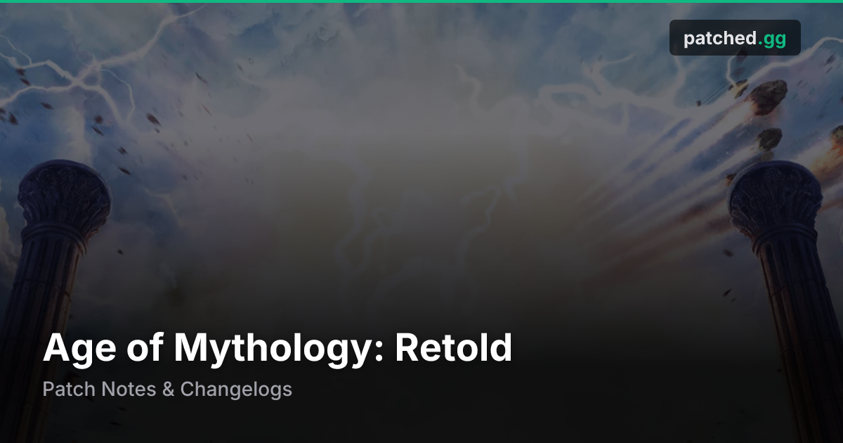 Age of Mythology: Retold Patch Notes & Updates | Patched