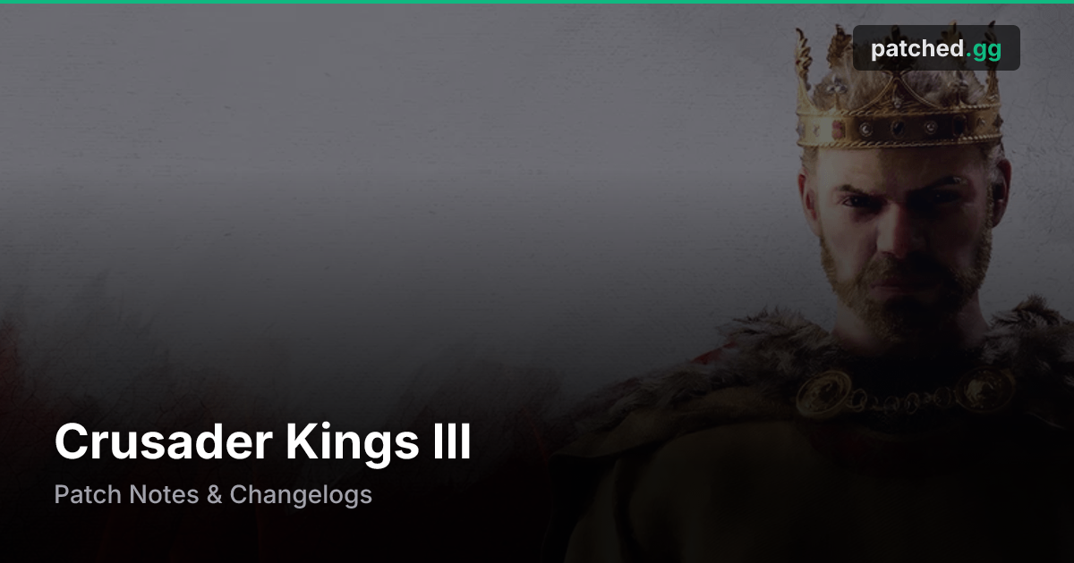 Crusader Kings III Patch Notes & Updates | Patched