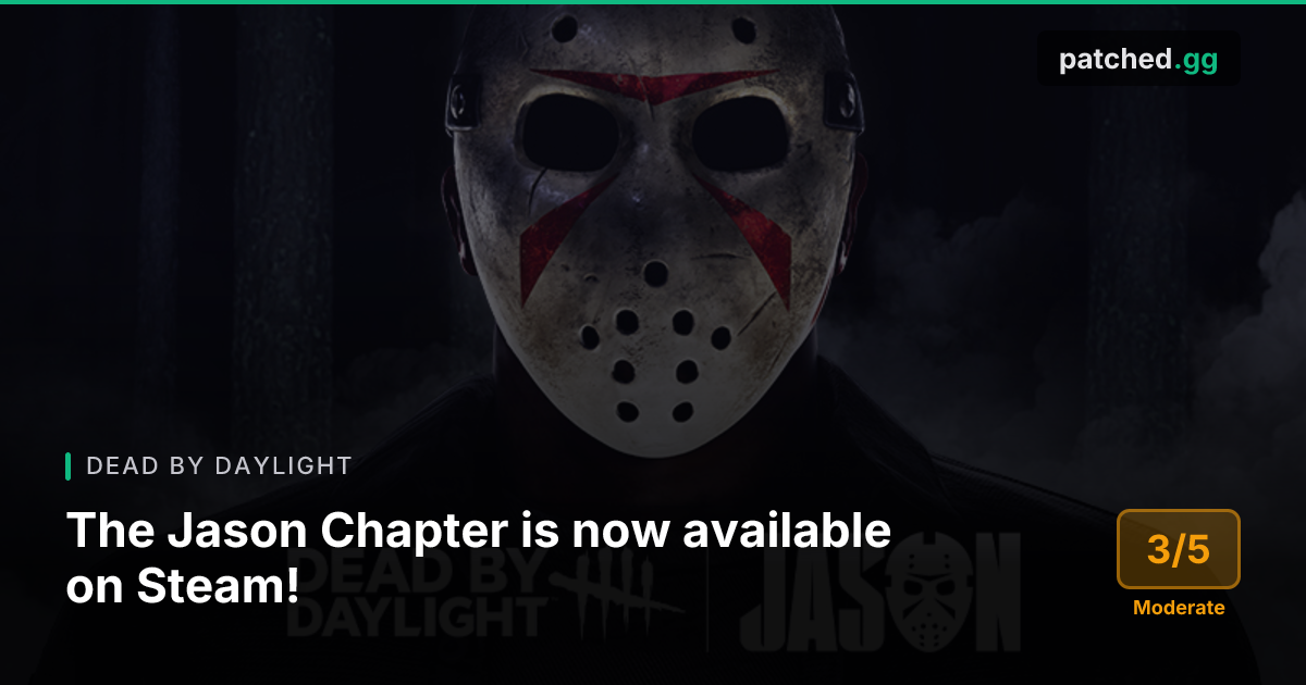 DbD Jason Chapter — New Killer The Slasher | Patched