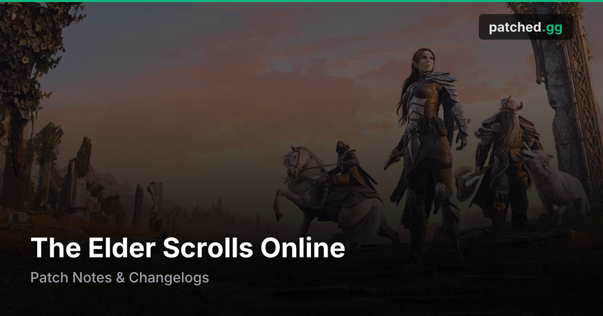 The Elder Scrolls Online Patch Notes & Updates | Patched