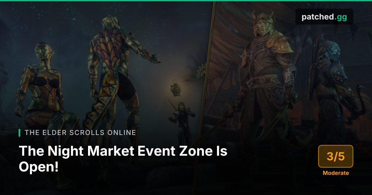 ESO vSeason Zero — Night Market Event Zone | Patched