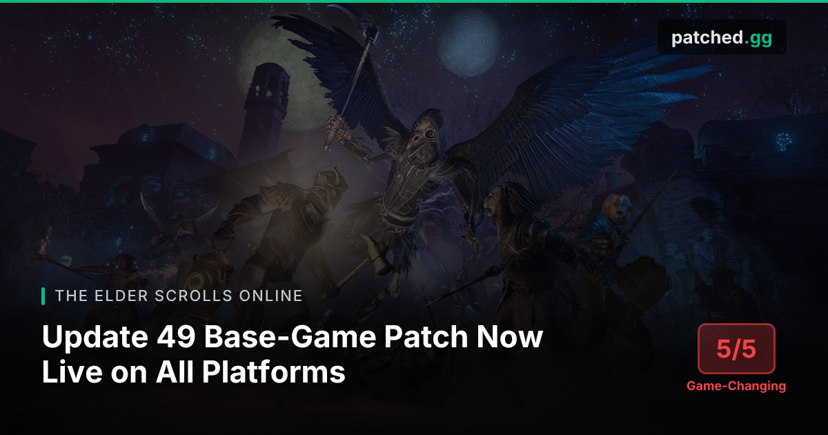 ESO Update 49 — Dragonknight Rework & 4 Free DLCs | Patched
