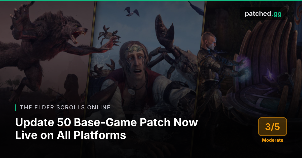 ESO Update 50 — Werewolf & Class Mastery | Patched