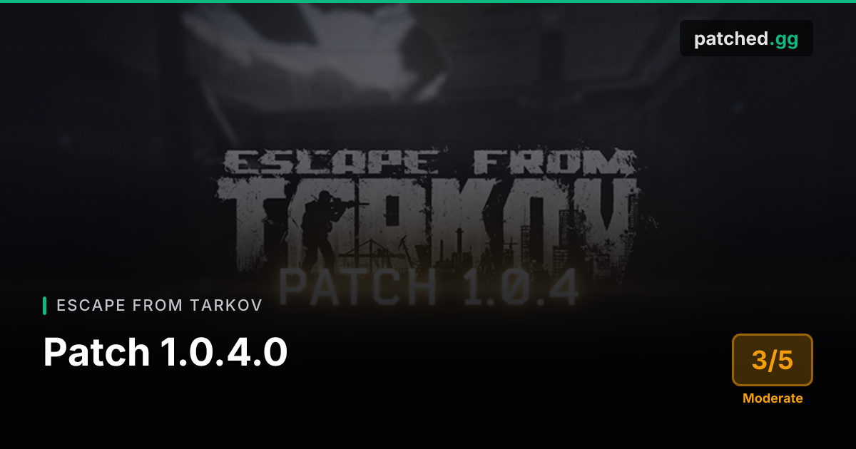 EFT v1.0.4 — Solo Scav PvE & Quest Overhaul | Patched