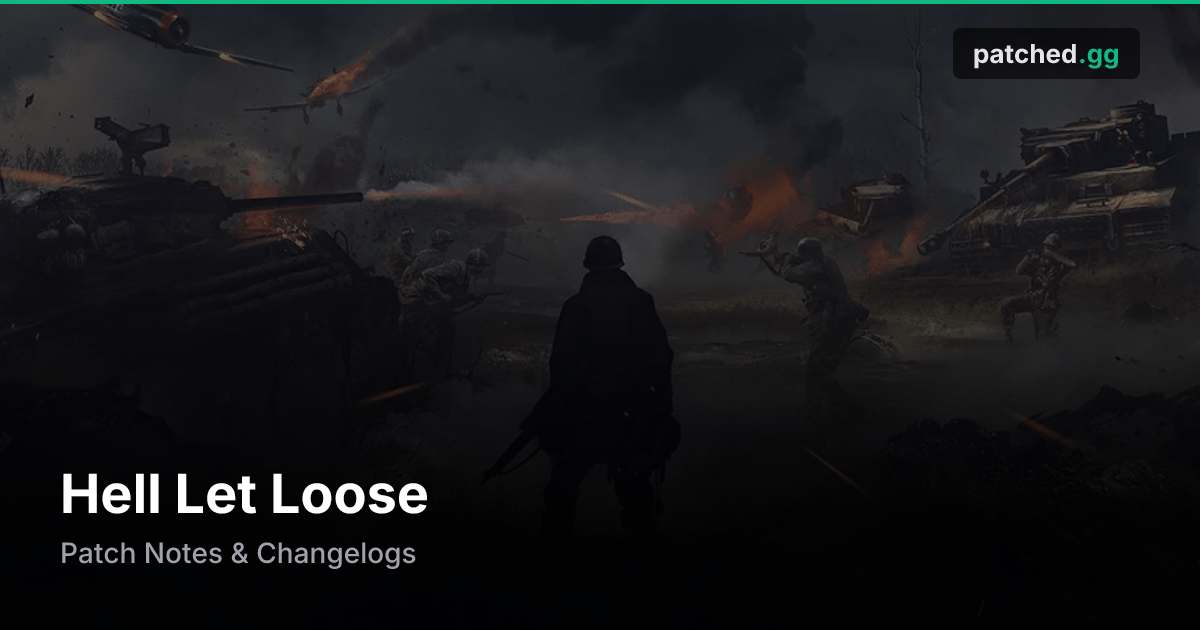 Hell Let Loose Patch Notes & Updates | Patched