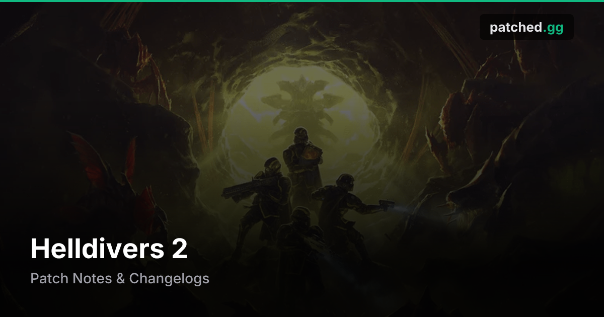 Helldivers 2 Patch Notes & Updates | Patched