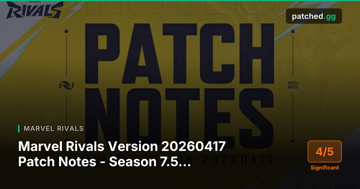 Marvel Rivals v7.5 — Black Cat & ESU Event | Patched