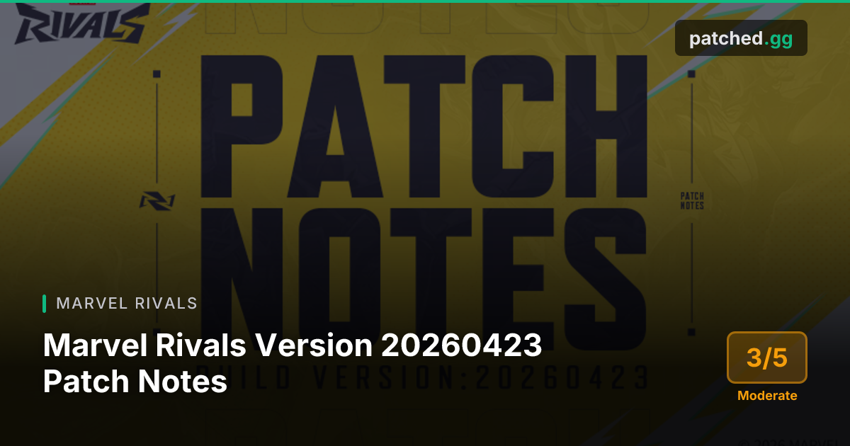 Marvel Rivals v20260423 — New PvE & Gala Event | Patched