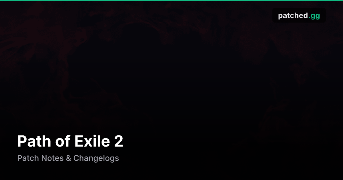 Path of Exile 2 Patch Notes & Updates | Patched