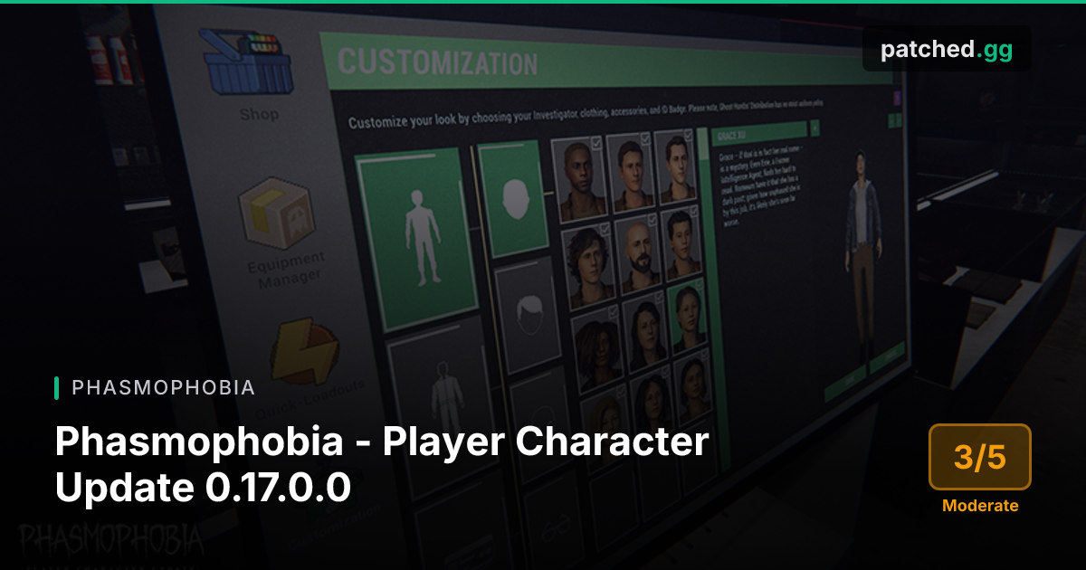 Phasmophobia v0.17.0 — New Models & Watch | Patched