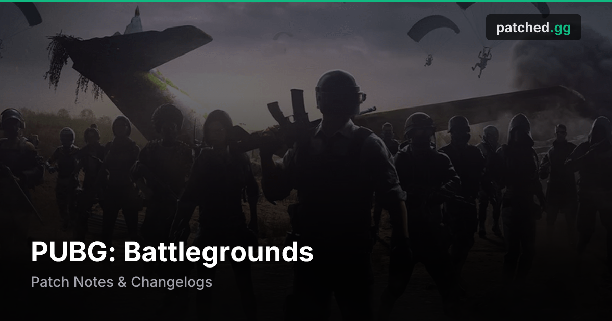 PUBG: Battlegrounds Patch Notes & Updates | Patched
