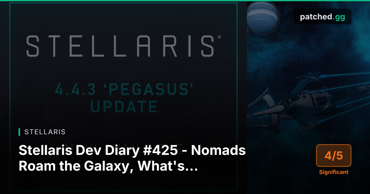 Stellaris v4.4.4 — Nomad & Arkship Rework | Patched